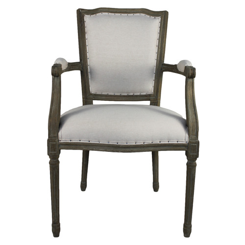Naturally Provinicial Renesmae Linen Dining Chair | Temple & Webster