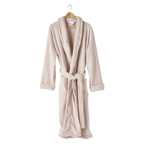Linen House Adults Plush Bathrobe | Temple & Webster