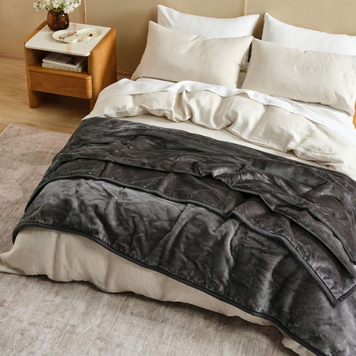 Linen House Dover Reversible Blanket | Temple & Webster