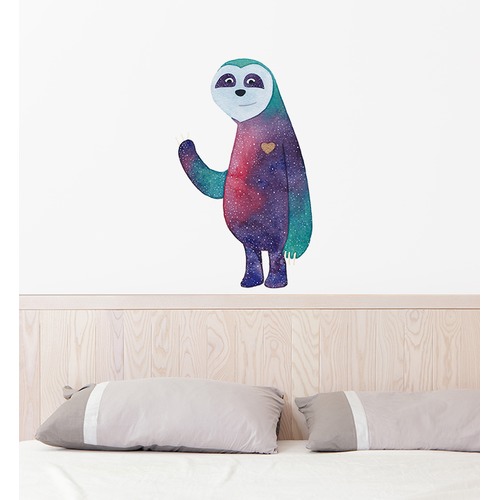BambinoDecals Happy Galaxy Sloth Wall Sticker | Temple & Webster