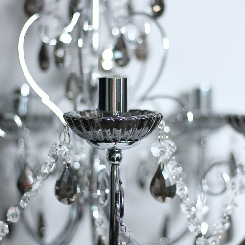 Luminea Charley 5 Lamp Metal & Crystal Chandelier | Temple & Webster
