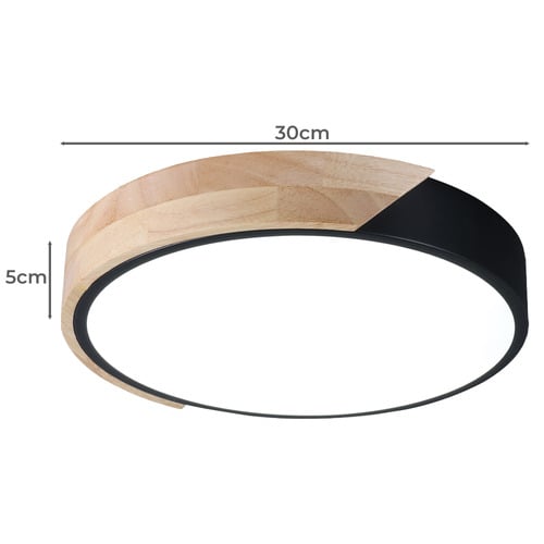 Luminea Helsinki Round LED Oyster Ceiling Light | Temple & Webster