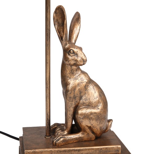 Luminea Rabbit Resin Antique Brass Table Lamp | Temple & Webster