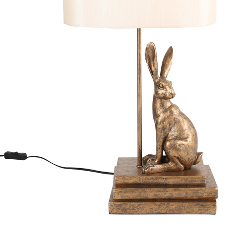 Luminea Rabbit Resin Antique Brass Table Lamp | Temple & Webster