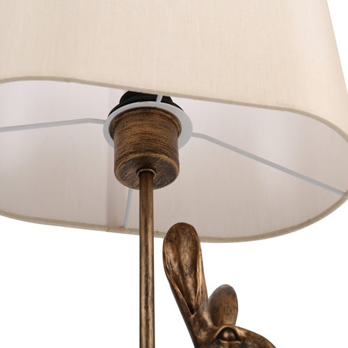Luminea Rabbit Resin Antique Brass Table Lamp | Temple & Webster