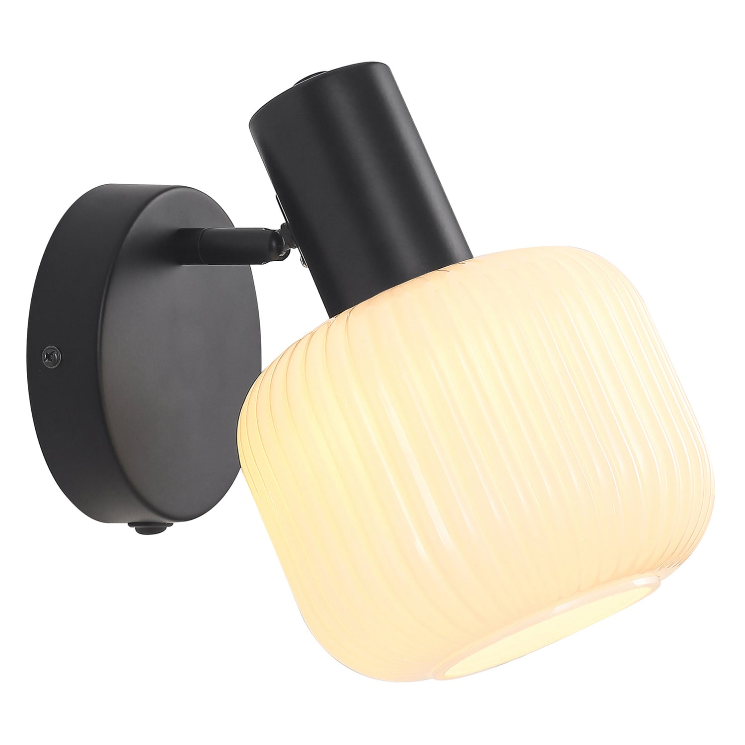 Clement Glass Wall Mounted Reading Light with USB | Temple & Webster