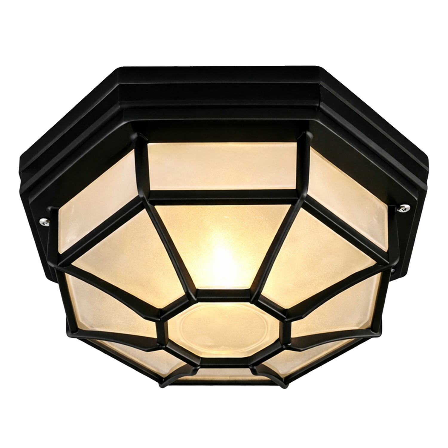 Moines Aluminium Outdoor Flush Mount Ceiling Light | Temple & Webster