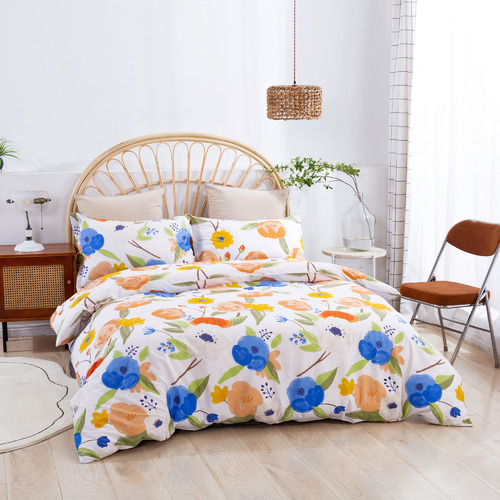 Aldrin Home Orange Lily Cotton Quilt Cover Set | Temple & Webster