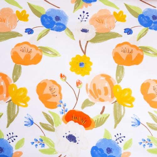 Aldrin Home Orange Lily Cotton Quilt Cover Set | Temple & Webster