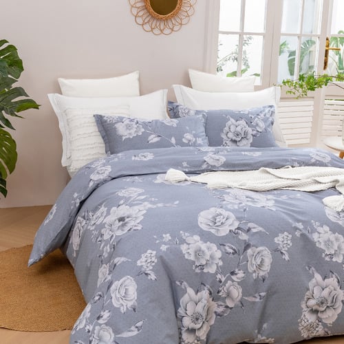Aldrin Home Blossom Cotton Quilt Cover Set | Temple & Webster