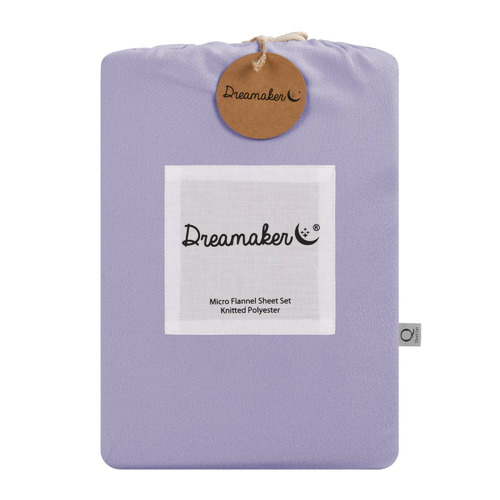 Dreamaker Micro Flannel Knitted Velvet Sheet Set | Temple & Webster