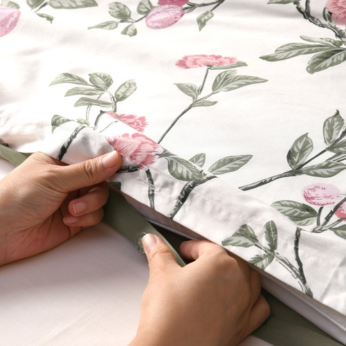 Aldrin Home Magnolia Reversible Cotton Quilt Cover Set | Temple & Webster