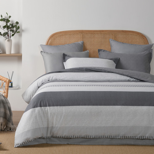 Aldrin Home Artarmon Reversible Cotton Quilt Cover Set | Temple & Webster