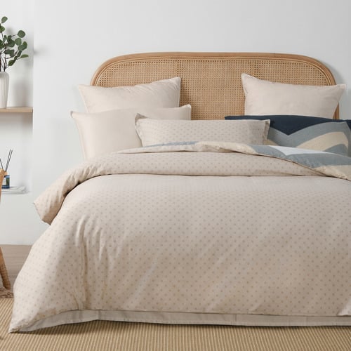 Aldrin Home Chevron Reversible Cotton Quilt Cover Set | Temple & Webster