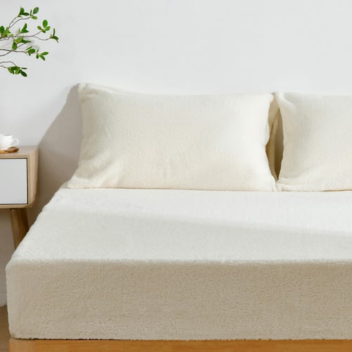 Aldrin Home Jasper Teddy Fleece Combo Fitted Sheet Set | Temple & Webster