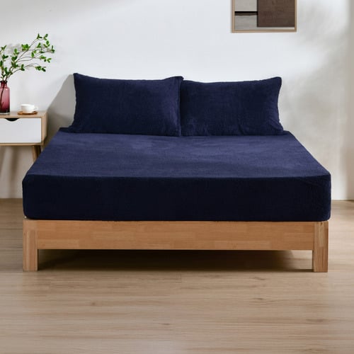 Aldrin Home Jasper Teddy Fleece Combo Fitted Sheet Set | Temple & Webster