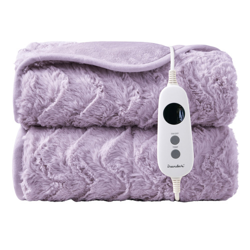 Aldrin Home Extra Large Faux Fur Heated Throw | Temple & Webster