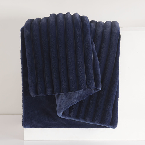 Aldrin Home Chunky Embossed Faux Fur Throw | Temple & Webster