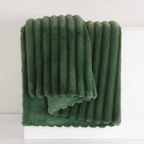 Aldrin Home Chunky Embossed Faux Fur Throw | Temple & Webster