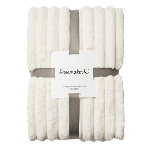 Aldrin Home Chunky Embossed Faux Fur Throw | Temple & Webster