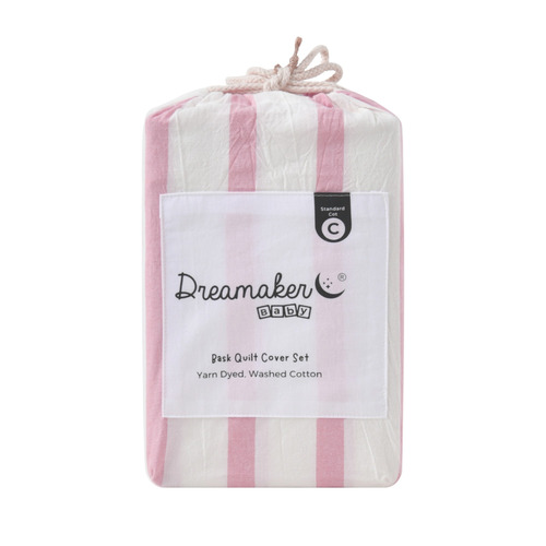 Aldrin Home Pink Pearl Cesar Cotton Cot Quilt Cover Set | Temple & Webster