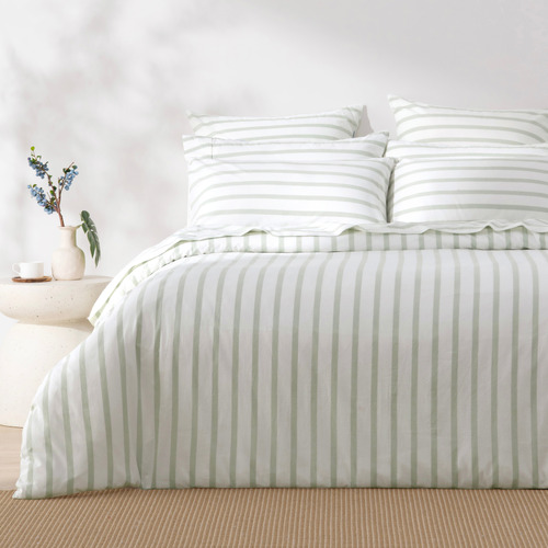 Aldrin Home Sage Beau Yarn-Dyed Washed Cotton Quilt Cover Set | Temple ...