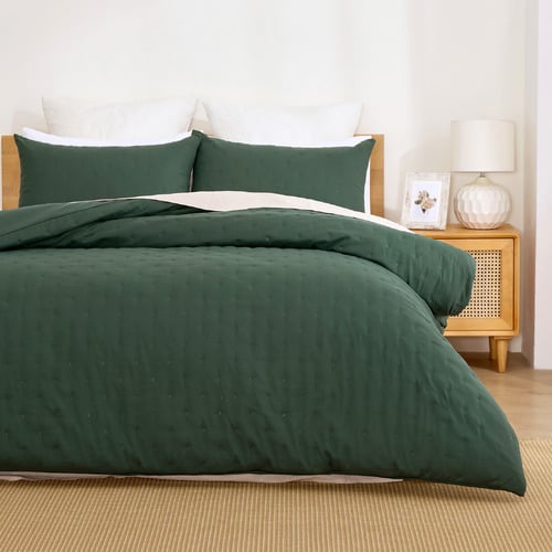Zeleny Brushed Microfibre Quilt Cover Set | Temple & Webster