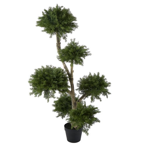 The Home Collective 120cm Green Potted Faux Cloud Pine Tree | Temple ...