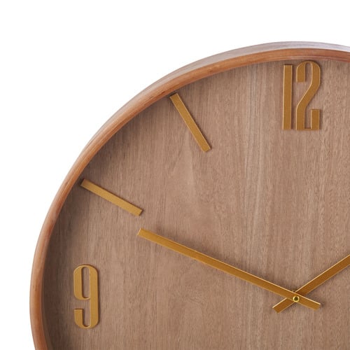 60cm Wooden Wall Clock | Temple & Webster