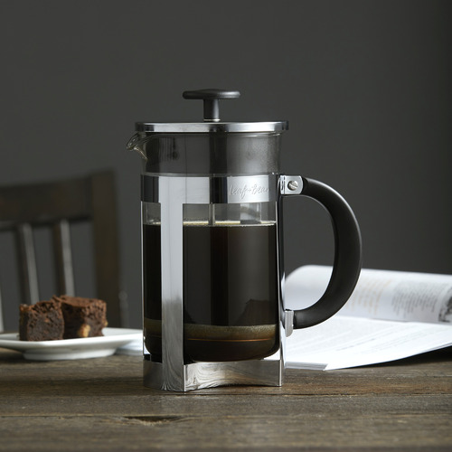 Leaf&Bean Black Berlin Glass Coffee Plunger | Temple & Webster