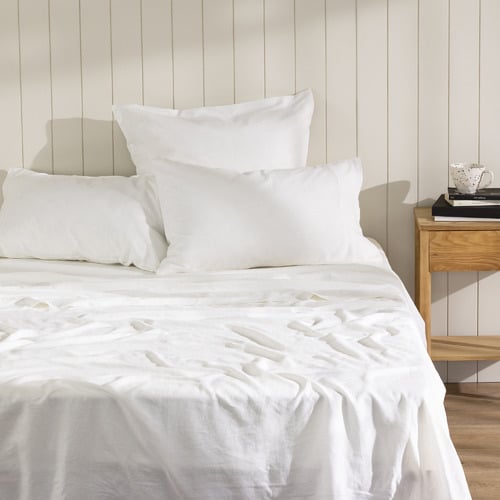 Ecology Dream Linen-Blend Flat Sheet | Temple & Webster