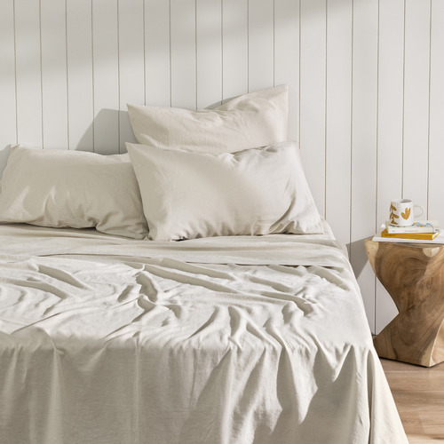 Ecology Dream Linen-Blend Flat Sheet | Temple & Webster