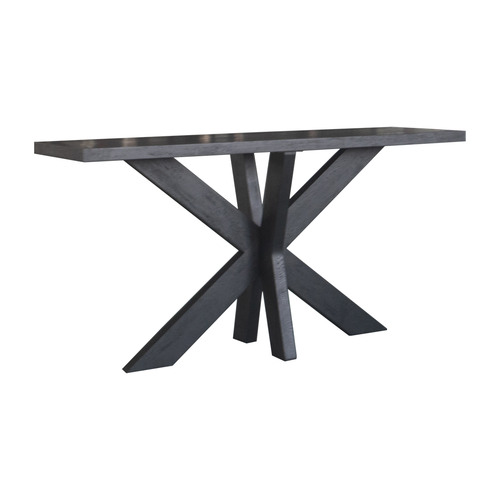 Hamilton Furniture Black Paris Oak Wood Console Table | Temple & Webster