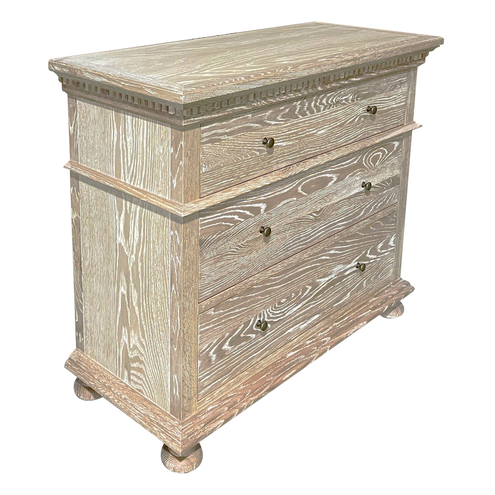 Whitewashed Flordeliz 3 Drawer Chest | Temple & Webster