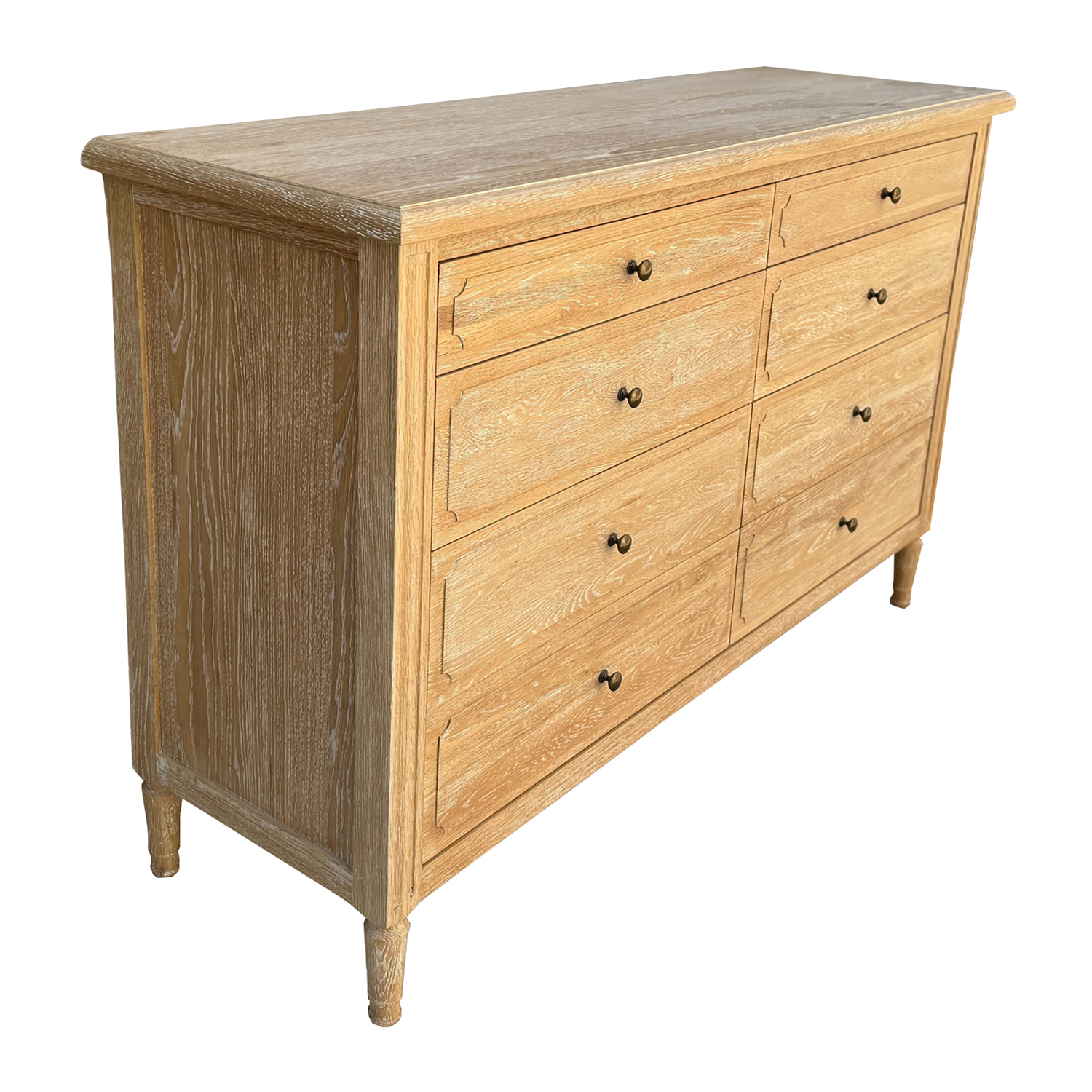 Hamilton Furniture Dylan Oak Wood 8 Drawer Chest | Temple & Webster