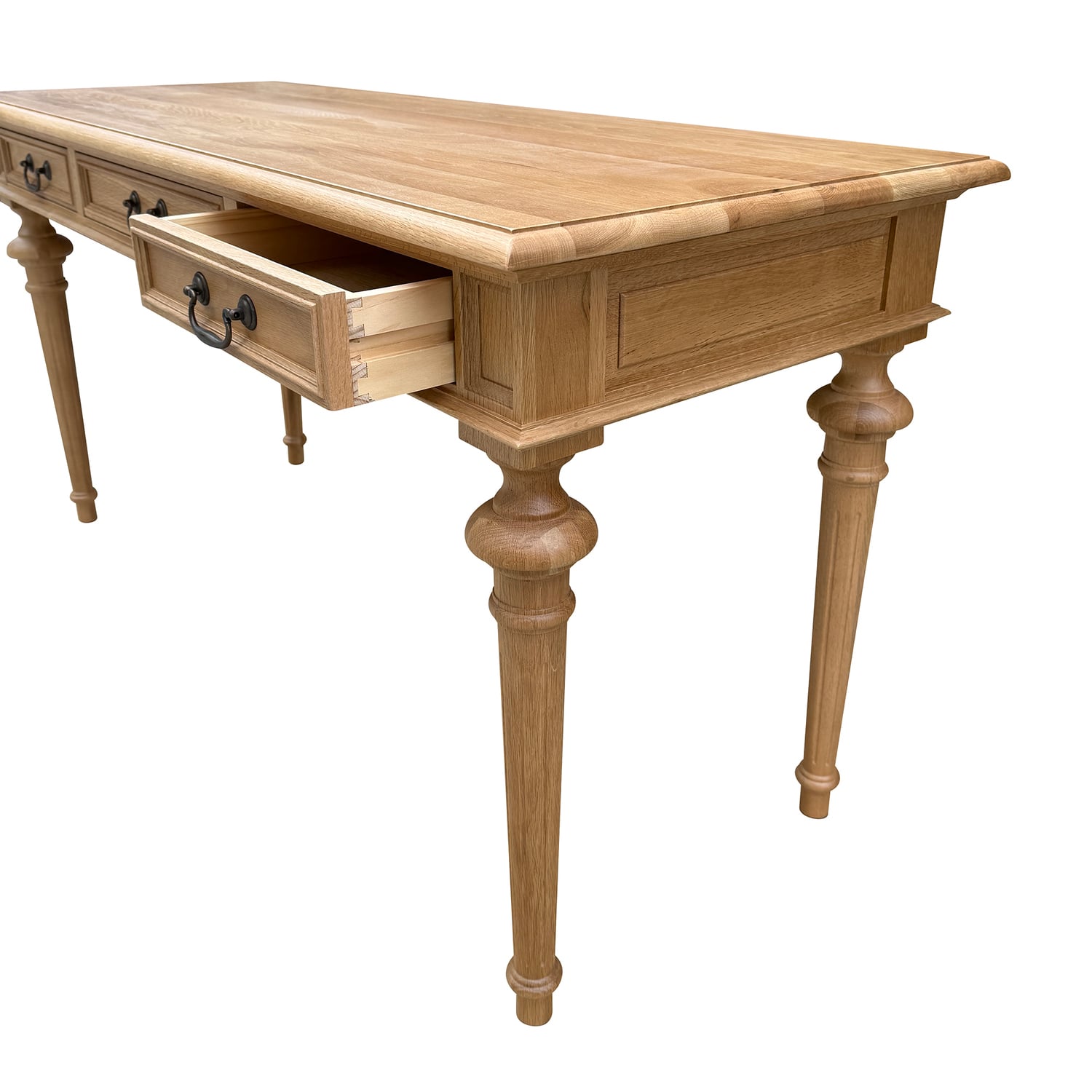 Hamilton Furniture Cisneros Oak Wood Writing Desk | Temple & Webster
