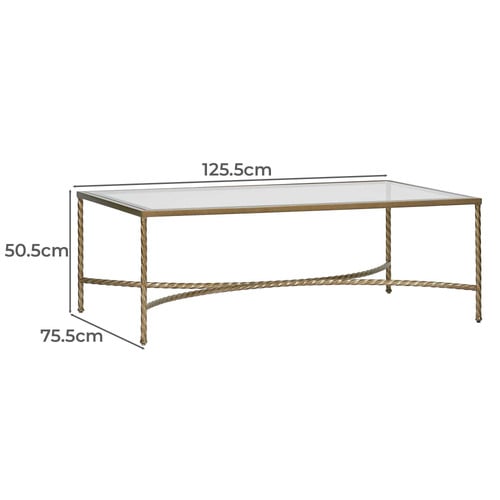 BayviewLiving Gomez Tempered Glass Coffee Table | Temple & Webster