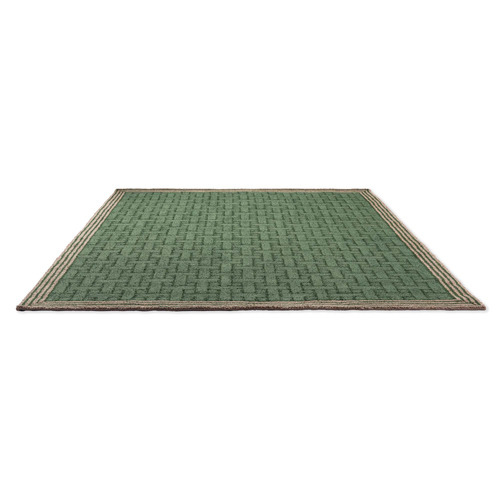 Jade Green T Monogram Outdoor Rug | Temple & Webster