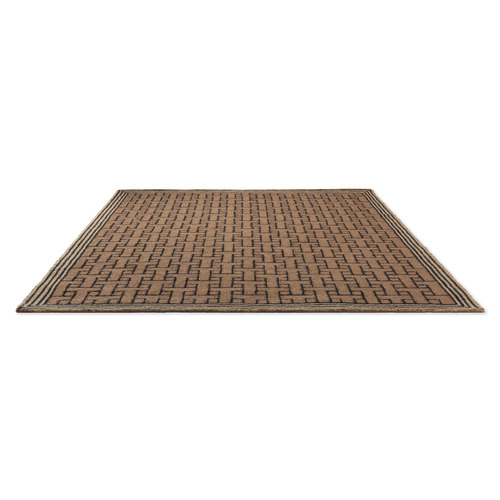 Brown T Monogram Outdoor Rug | Temple & Webster