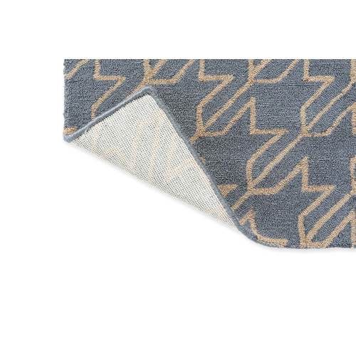 Washed Blue Houndstooth Outdoor Rug | Temple & Webster