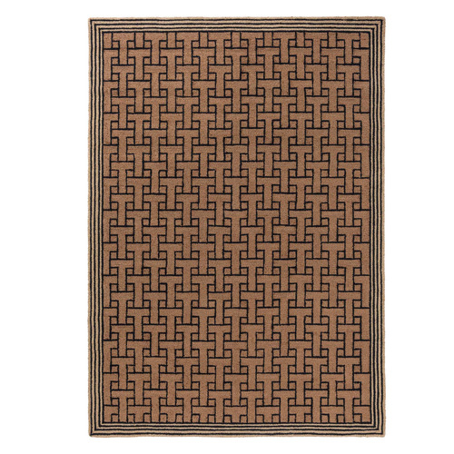 Brown T Monogram Outdoor Rug | Temple & Webster