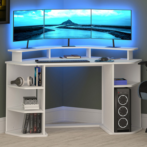 Gigi's Garden White Fremont Gaming Desk | Temple & Webster