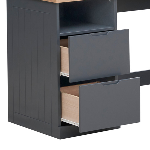 Gigi's Garden Dark Grey Eureka Wooden Desk | Temple & Webster