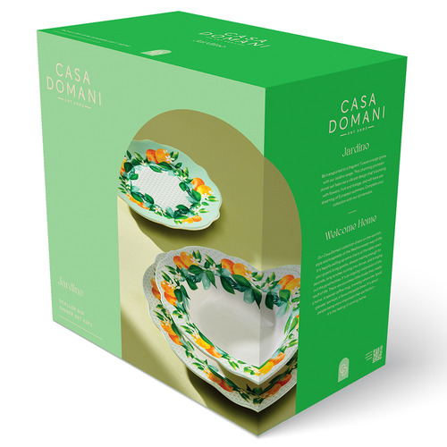 Casa Domani 12 Piece Jardino Porcelain Dinner Set | Temple & Webster