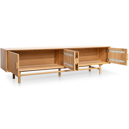 Lesing Oak Wood TV Unit | Temple & Webster