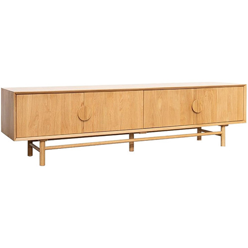 Lesing Oak Wood TV Unit | Temple & Webster