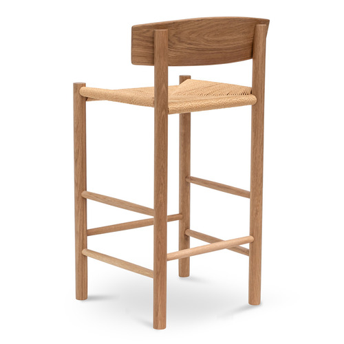 65cm Elian American Oak Wood Bar Stool | Temple & Webster