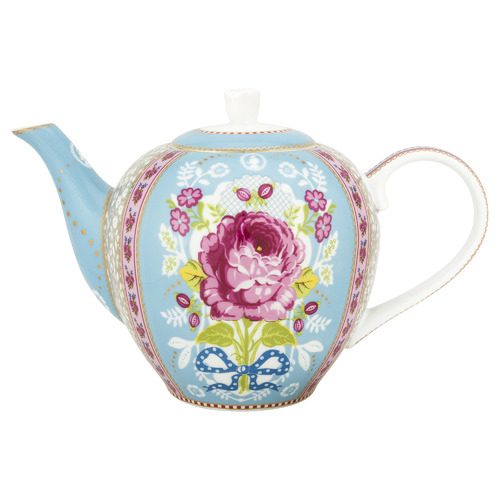PipStudio Blue Floral 1.6L Porcelain Tea Pot | Temple & Webster