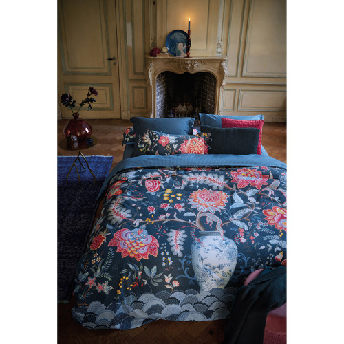 PipStudio Dark Blue Tree of Life Cotton Quilt Cover Set | Temple & Webster