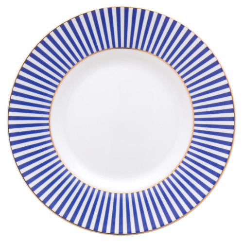 Blue & White Royal Stripes 12cm Porcelain Plate | Temple & Webster